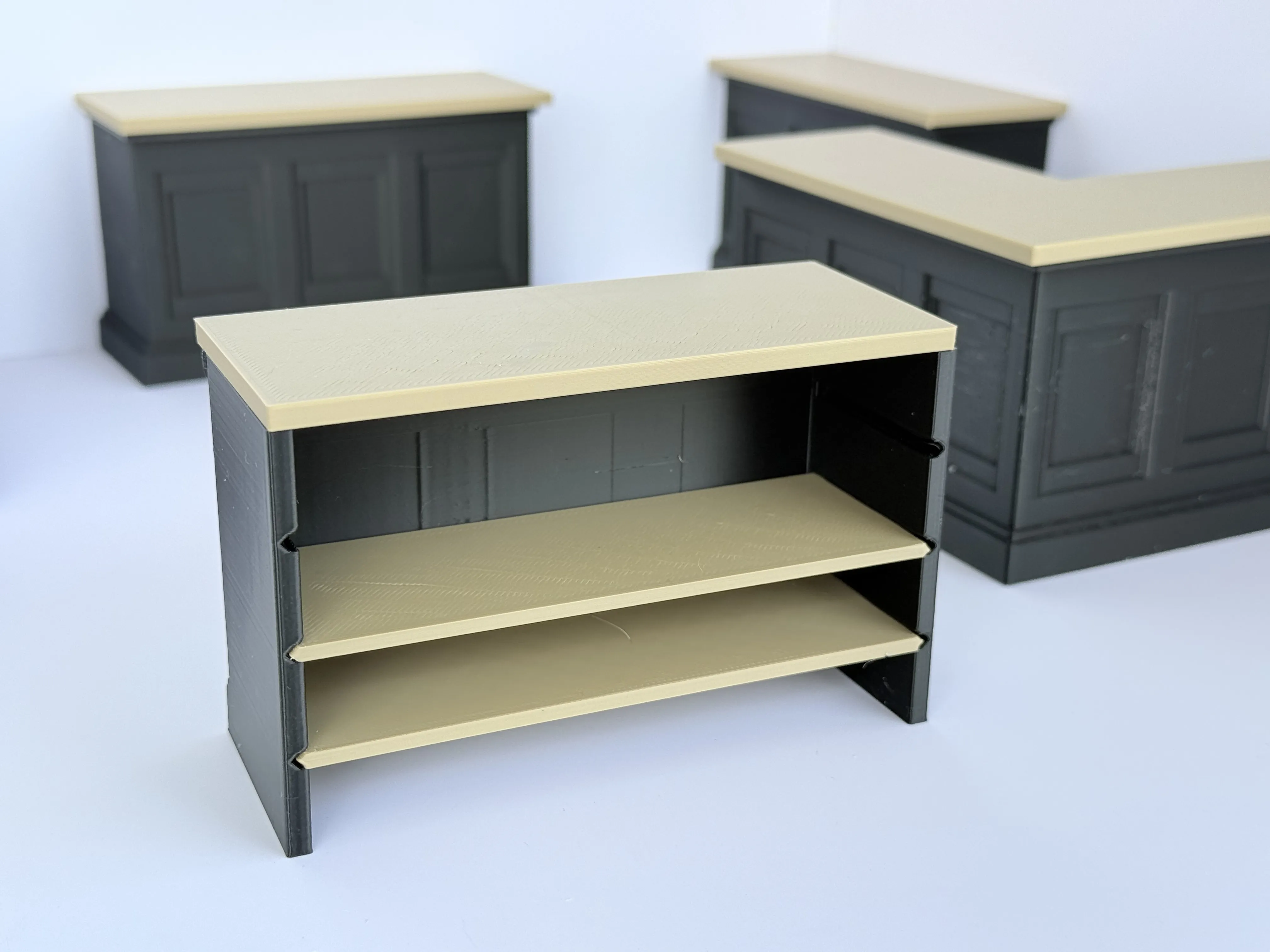 Modular Retro Counter Set For Miniatures (4 in 1) by Printed a mini ...