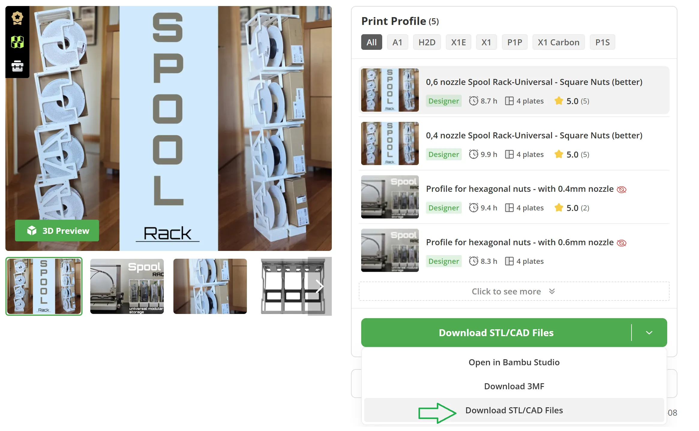 Racks4All - Spools Rack by Jorge Rui MakerWorld: Download Free 3D Models
