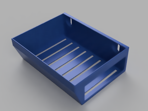 IKEA pegboard - 120mm hole spacing 120mm wide tray - side opening ...