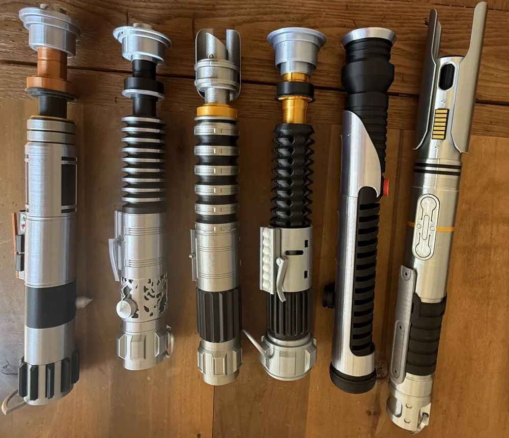 Build Your Own Lightsaber, Parts Collection 1 by 3D E MakerWorld: Download Free 3D Models