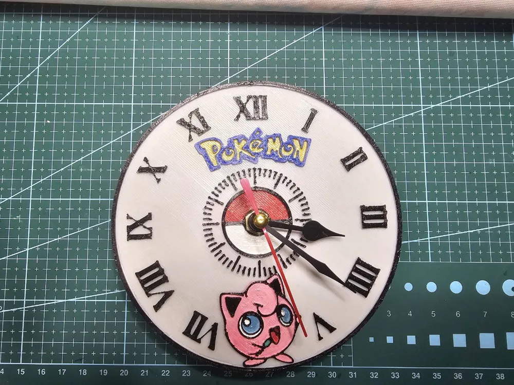 Pokemon Jigglypuff Clock Face by xm - MakerWorld