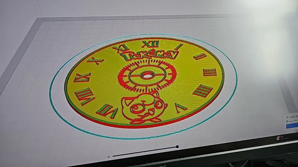 Pokemon Jigglypuff Clock Face by xm - MakerWorld