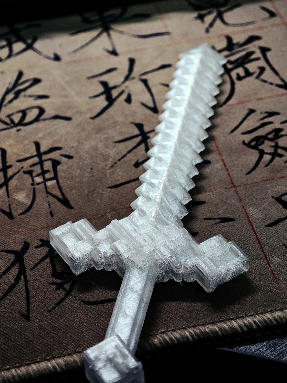 My World Movie Iron Sword Print in Place (Double-Sided Texture) by user ...