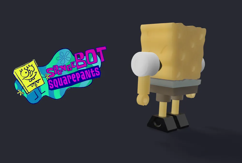 SpongeBot (aka SpongeBob from the future) by TerryB - MakerWorld