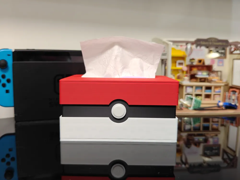 V2 Poke Ball Tissue Box with Tail Pokemon Tissue Box Poke Ball Tissue ...