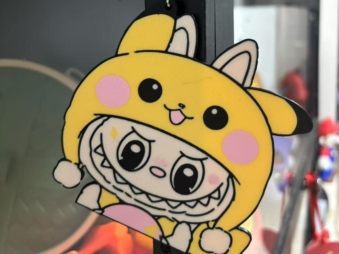 Labubu Pikachu Hat, Labubu Pikachu Keychain, Pokémon Keychain by 和尚 ...