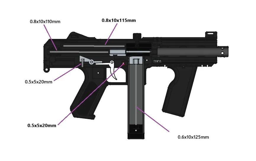 SPCTRM SMG-10: Shell-Ejecting Toy Blaster - Free 3D Print Model ...