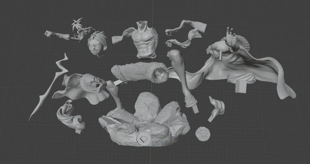 Life-Size Monkey D Luffy One Piece 3D Model Part 1 - Free 3D Print ...
