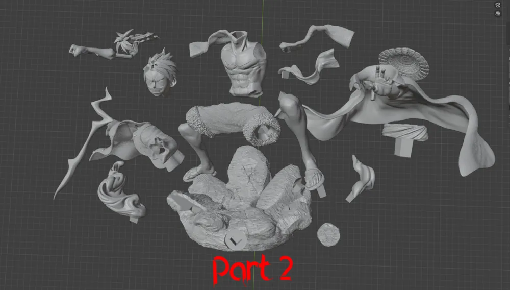 Life-Size Monkey D Luffy One Piece 3D Model Part 2 by Ryan MakerWorld ...