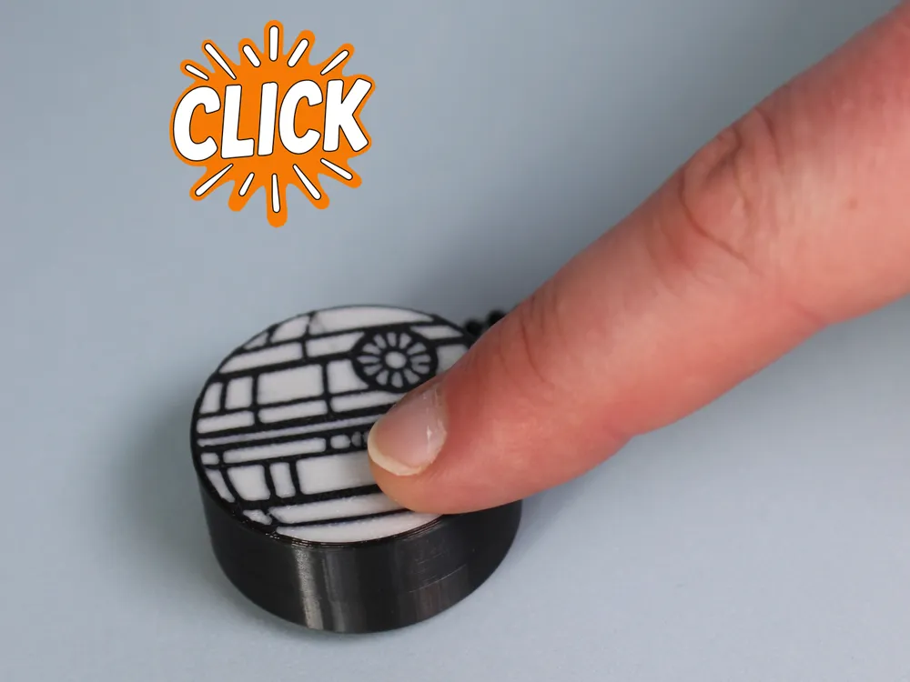 Death Star Fidget Clicker Keychain by Clickify 3D MakerWorld: Download Free 3D Models