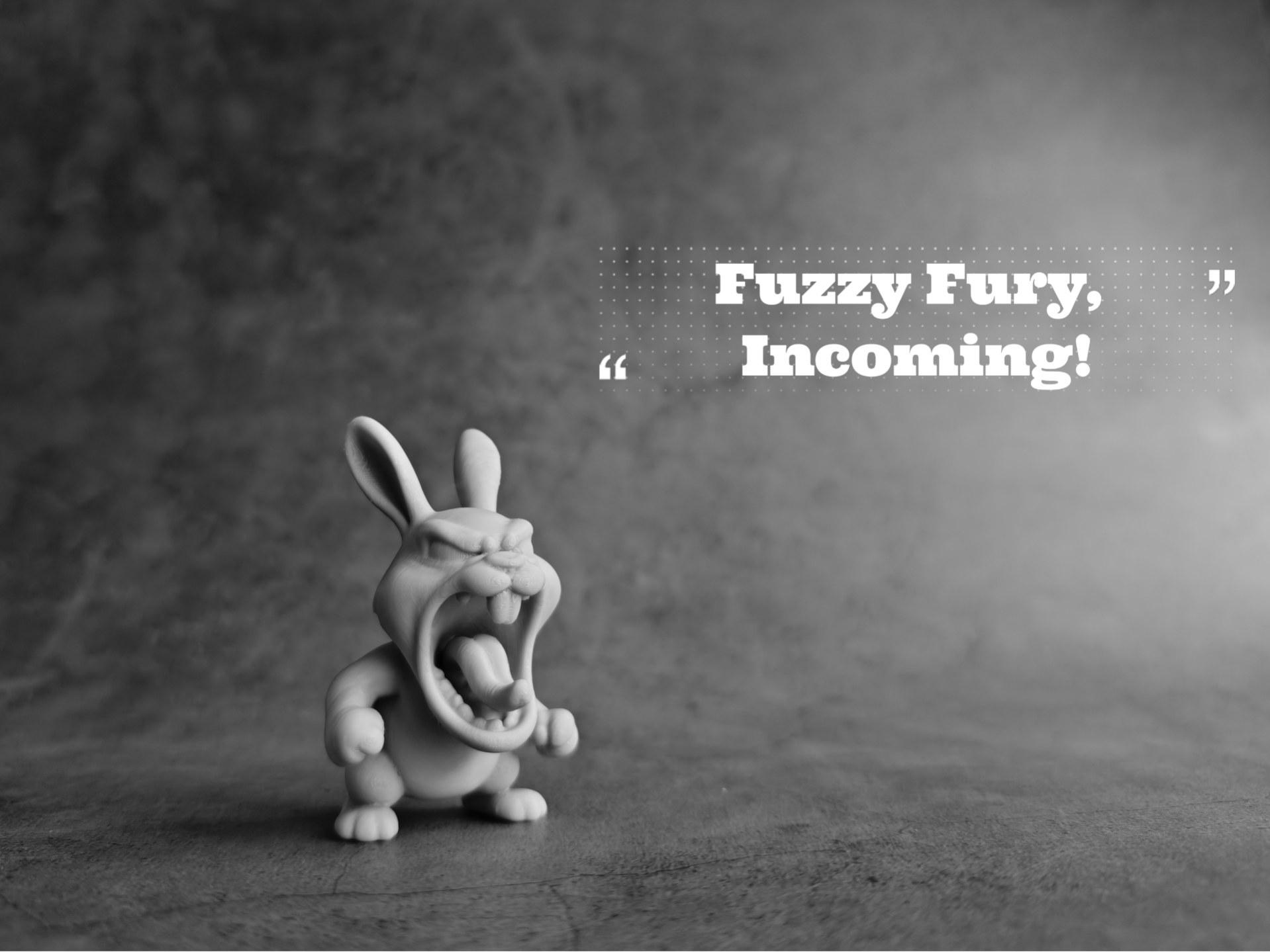 Furious Rabbit Miniature Animal Figurine Decor by 云朵朵小姐姐的爸爸 MakerWorld ...