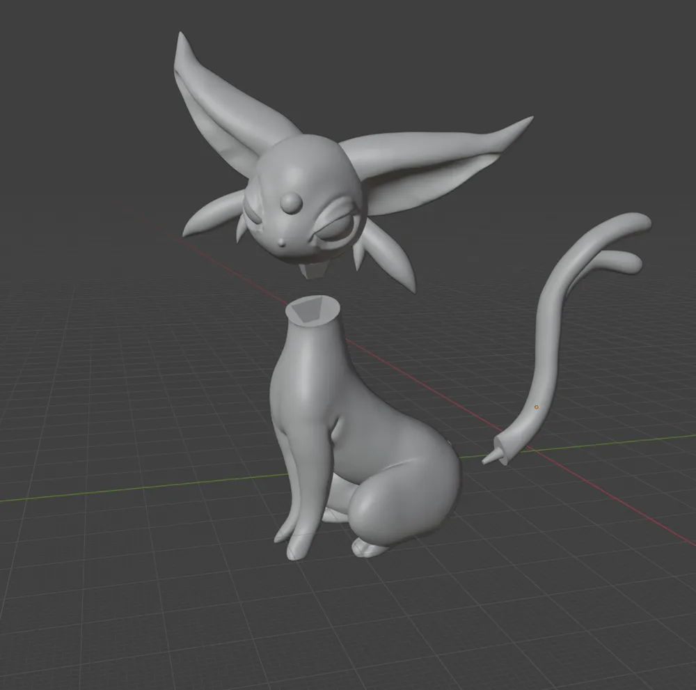Life-Size Espeon Pokemon 3D Model by Ryan - MakerWorld