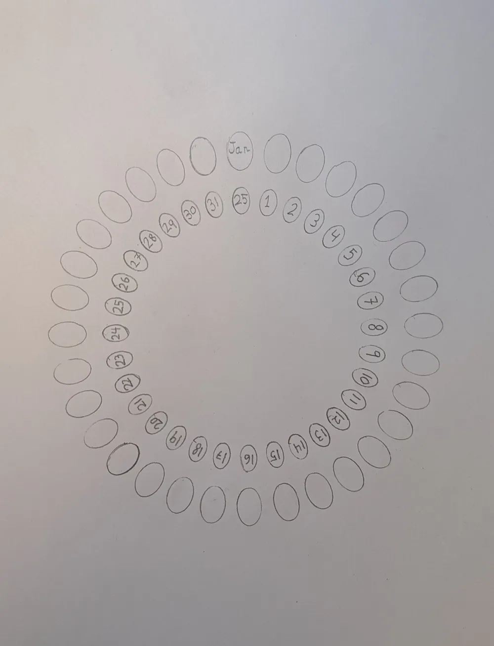 31 Days Circular Monthly Calendar Stencil by Carl17_ MakerWorld ...