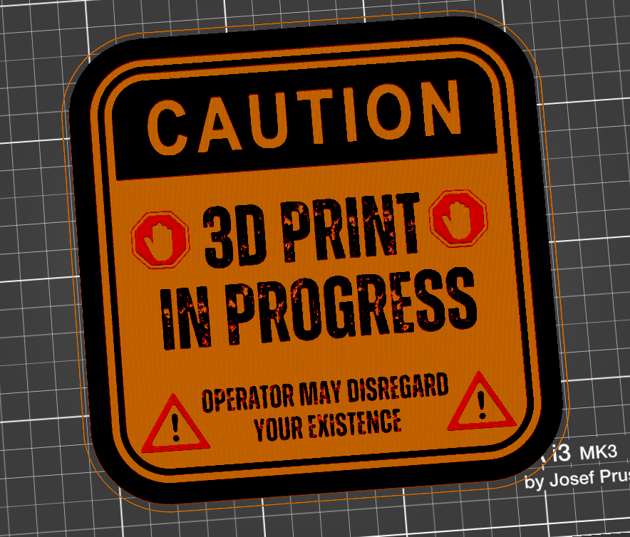 plate Caution 3D print in progress by PlastiMeld MakerWorld: Download ...