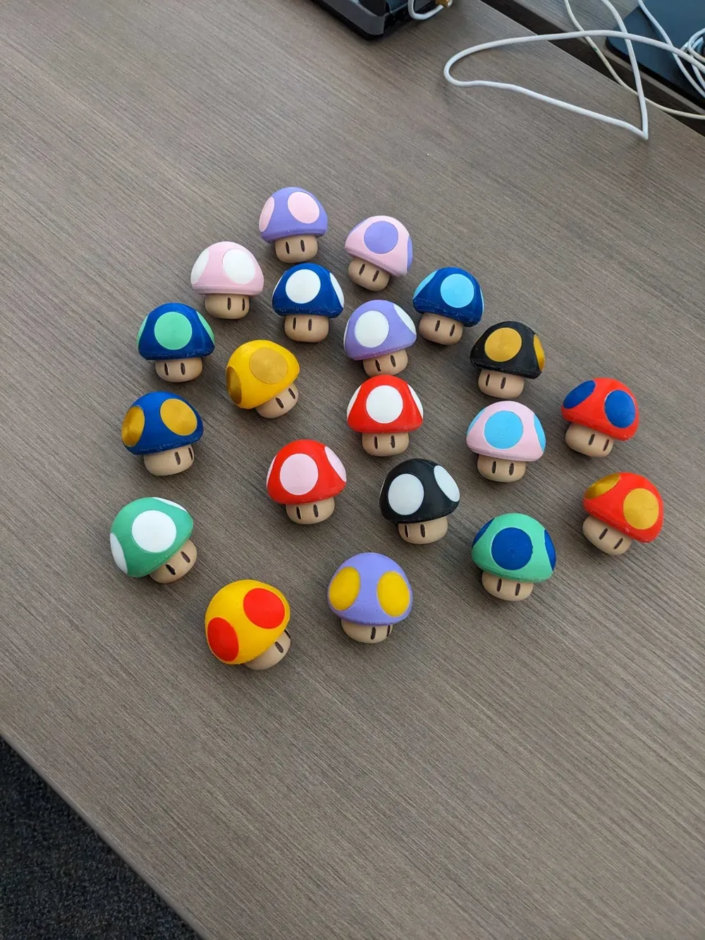 Mario Mushrooms - Free 3D Print Model - MakerWorld