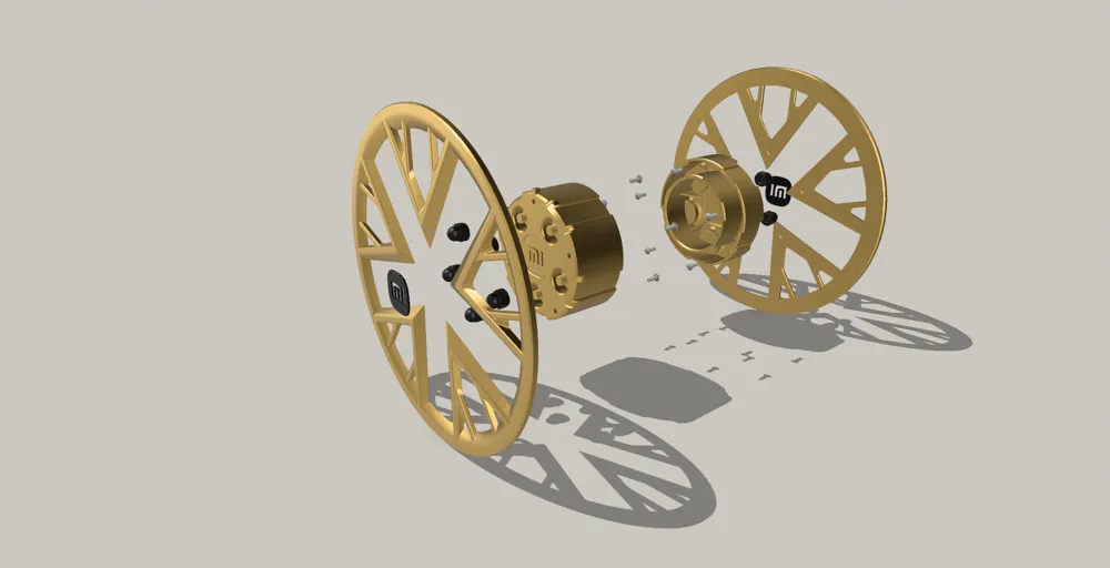 Xiaomi Wheel Hub Inspired Openwork Bamboo Spool - Free 3D Print Model ...