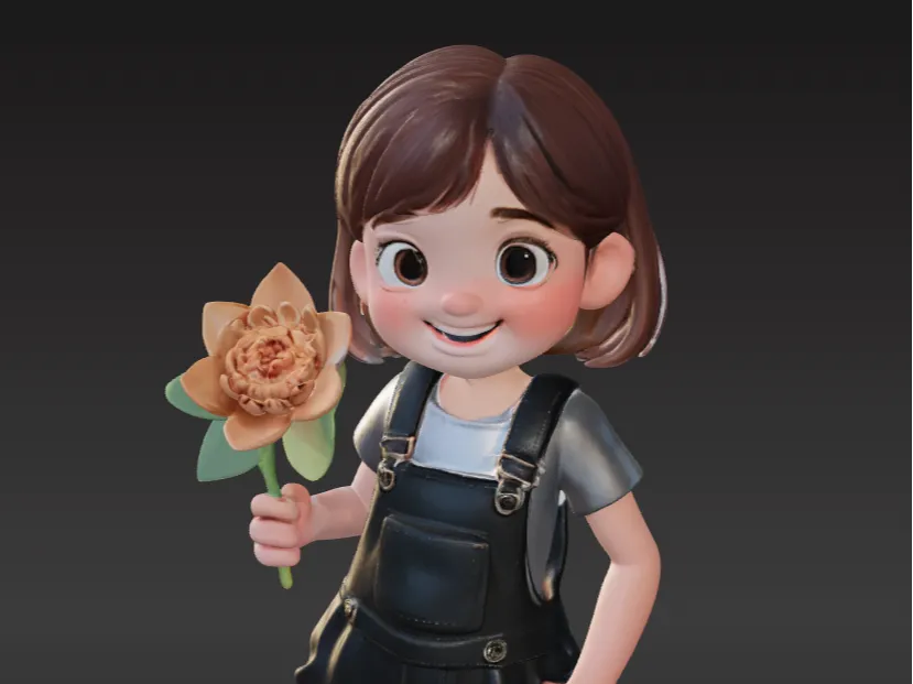 Adorable Little Girl - Free 3D Print Model - MakerWorld