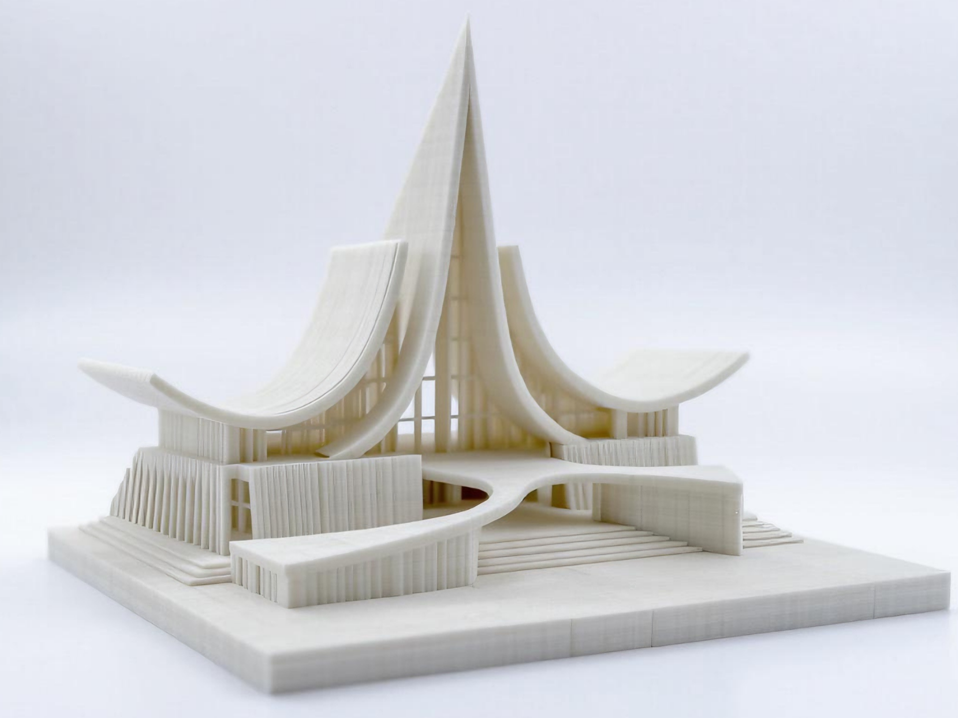 Modern Architecture—Modern Train Station, Support-Free, Print-in-Place ...