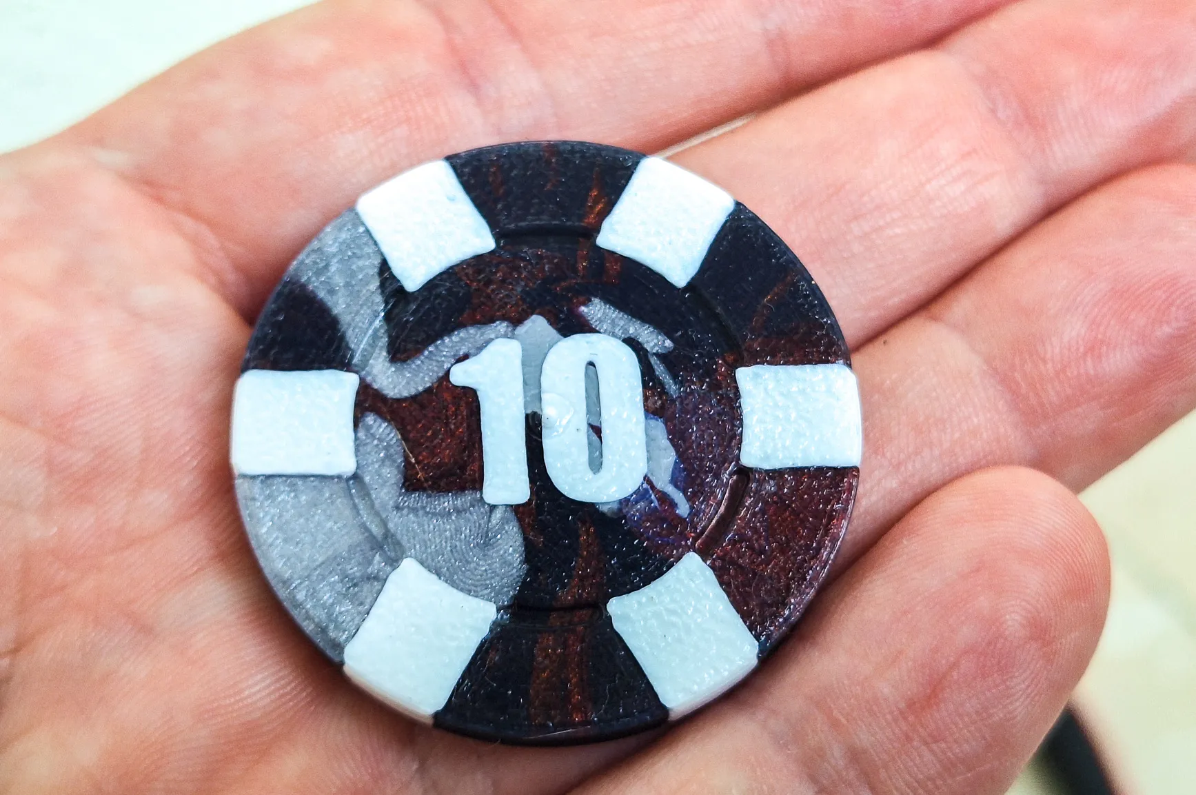 Poker Chip Mold from Poop-One mold for all values - Free 3D Print Model ...