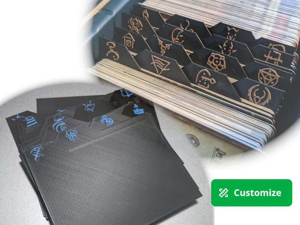 Customizable card organizer tabs - Free 3D Print Model - MakerWorld