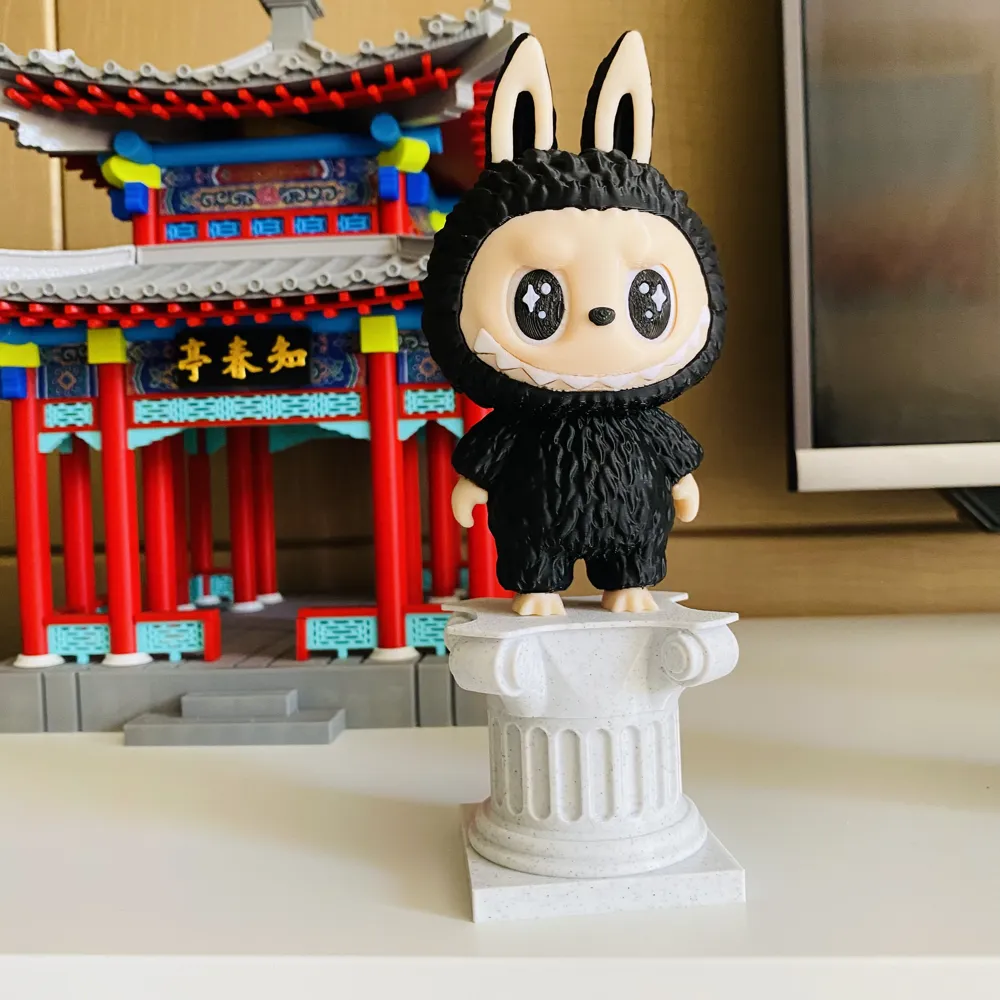Labubu Retro Base: Minimal Supports, Easy 3D Printing, Figurine Model ...