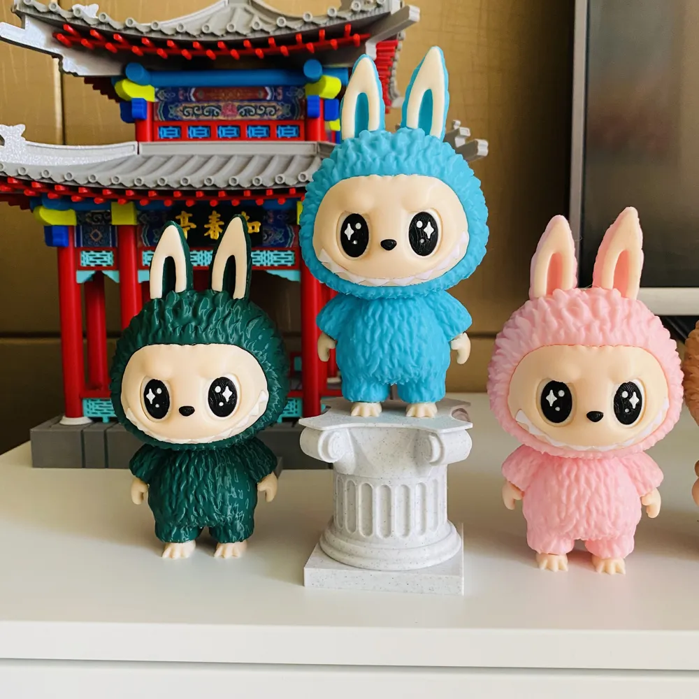 Base Labubu retrô, quase sem suporte, fácil de imprimir, modelo de ...