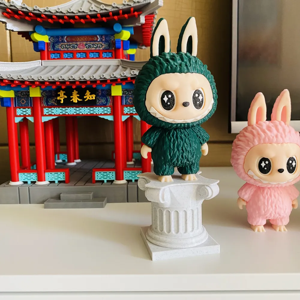 Labubu Retro Base: Minimal Supports, Easy 3D Printing, Figurine Model ...