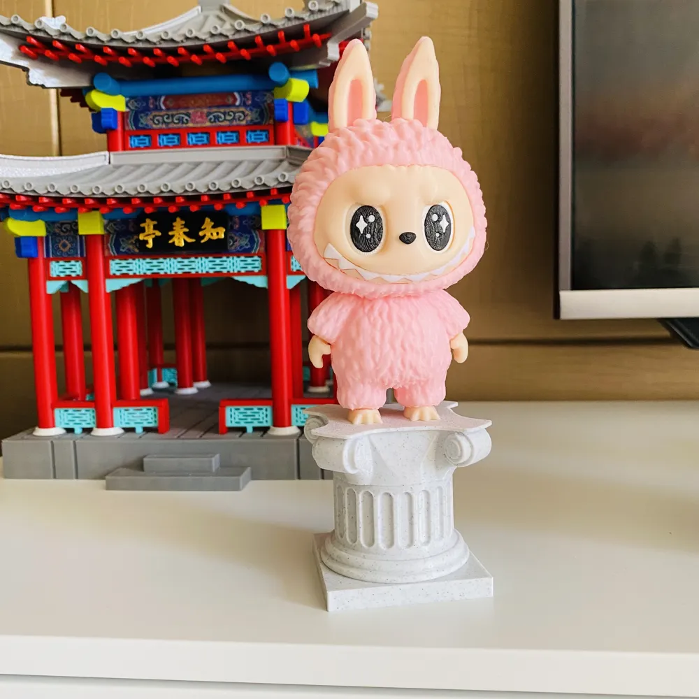 Labubu Retro Base: Minimal Supports, Easy 3D Printing, Figurine Model ...