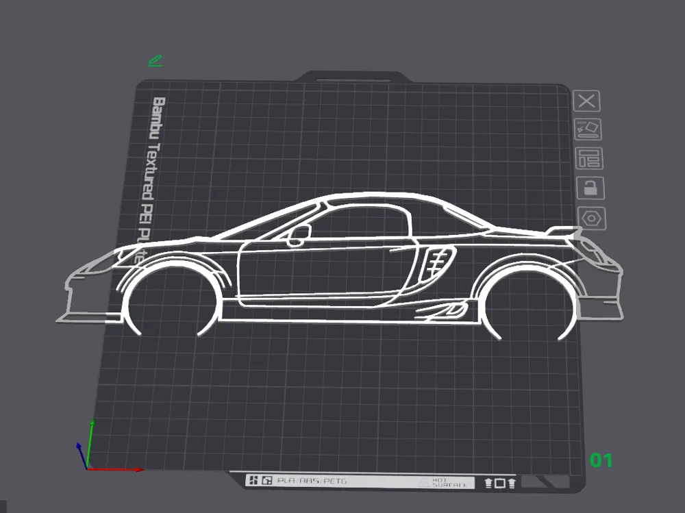 Toyota MR2 SW20 silhouette wall art by omustang21 MakerWorld: Download ...