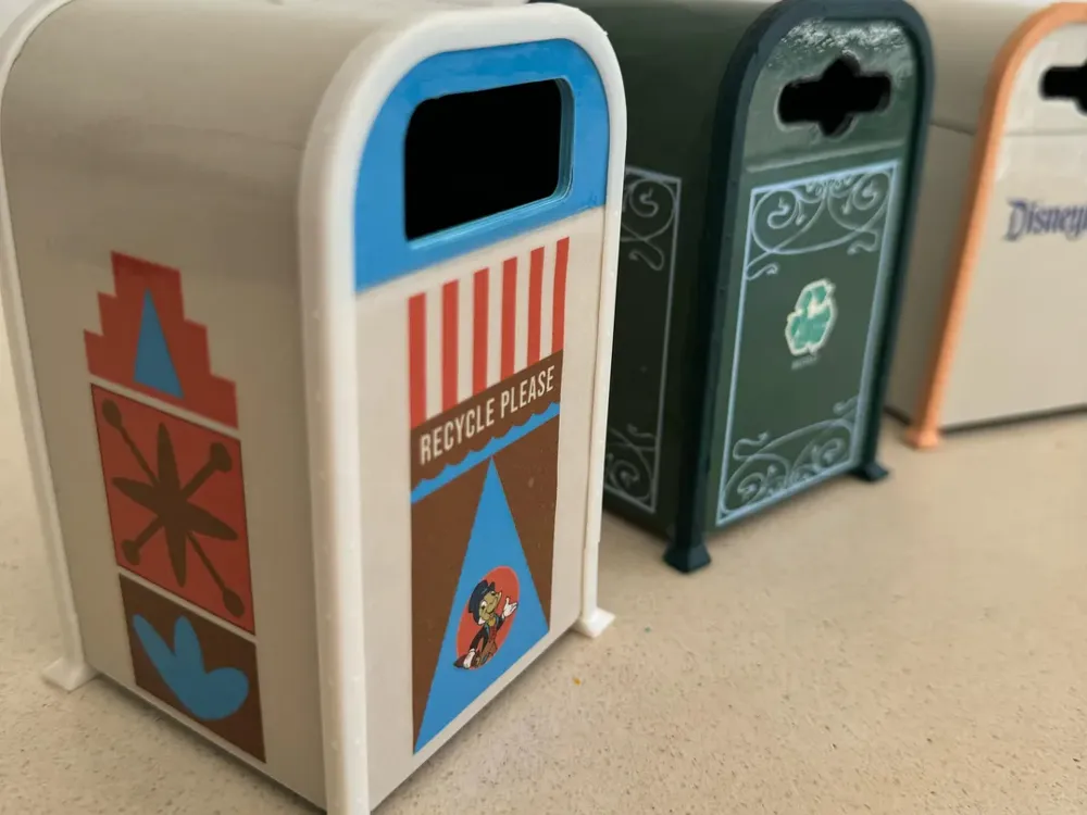 Disneyland-Style Miniature Trash Cans - Free 3D Print Model - MakerWorld