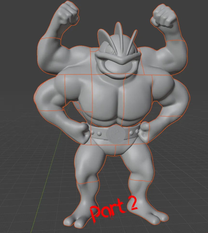 Life-Size Machamp Pokemon 3D Model 1000mm Part 2 by Ryan MakerWorld ...