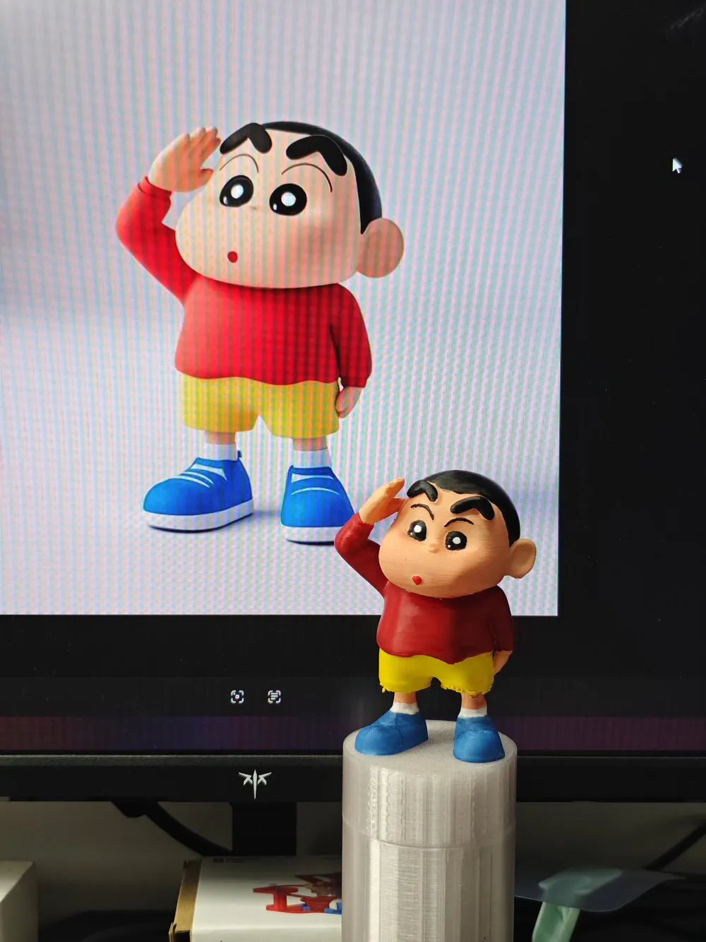 Crayon Shin-chan Saluting Pose by AFei MakerWorld: Download Free 3D Models