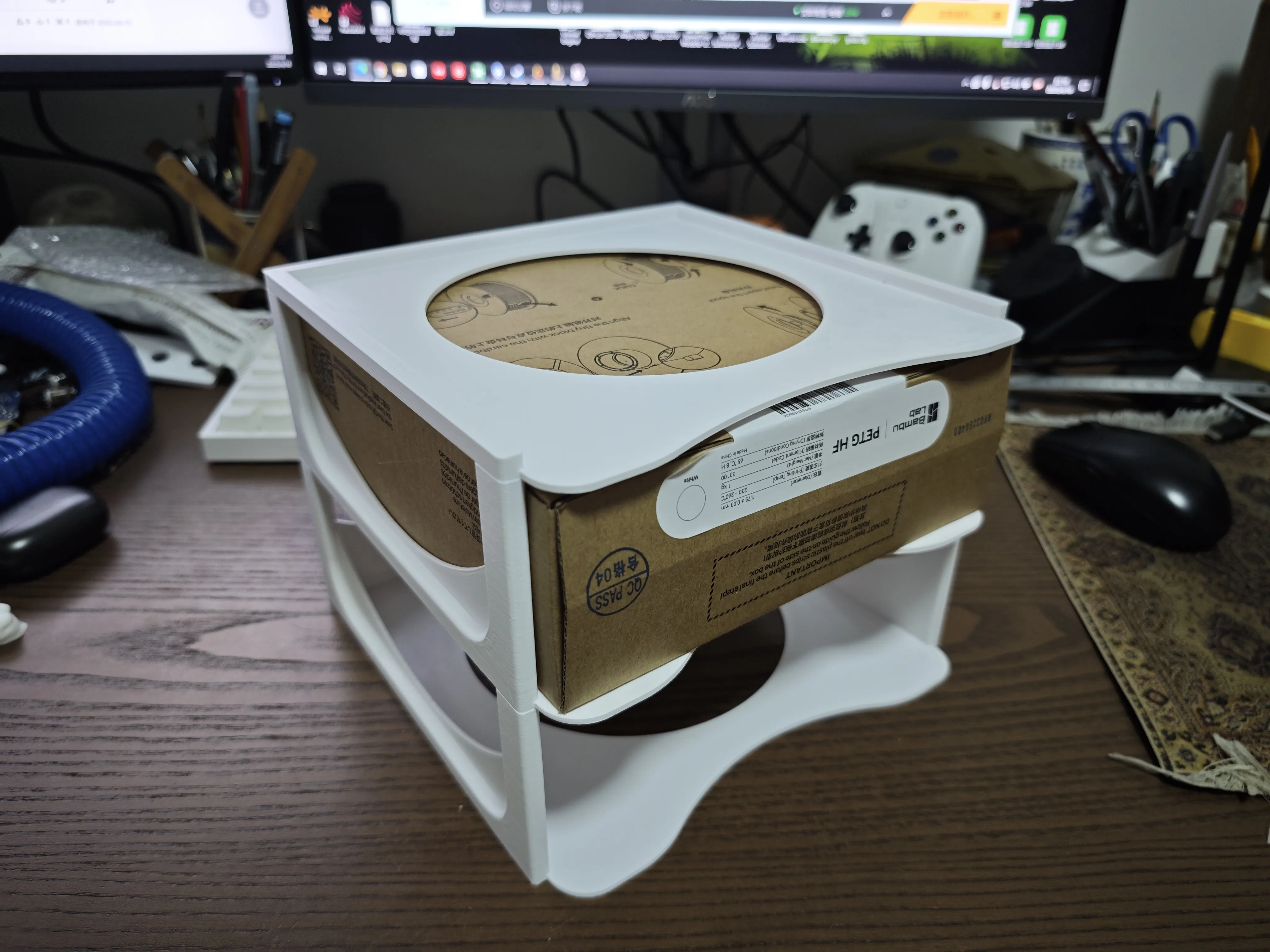 Bamboo Spool Filament Box Drawer Storage Rack (Box Updated After ...