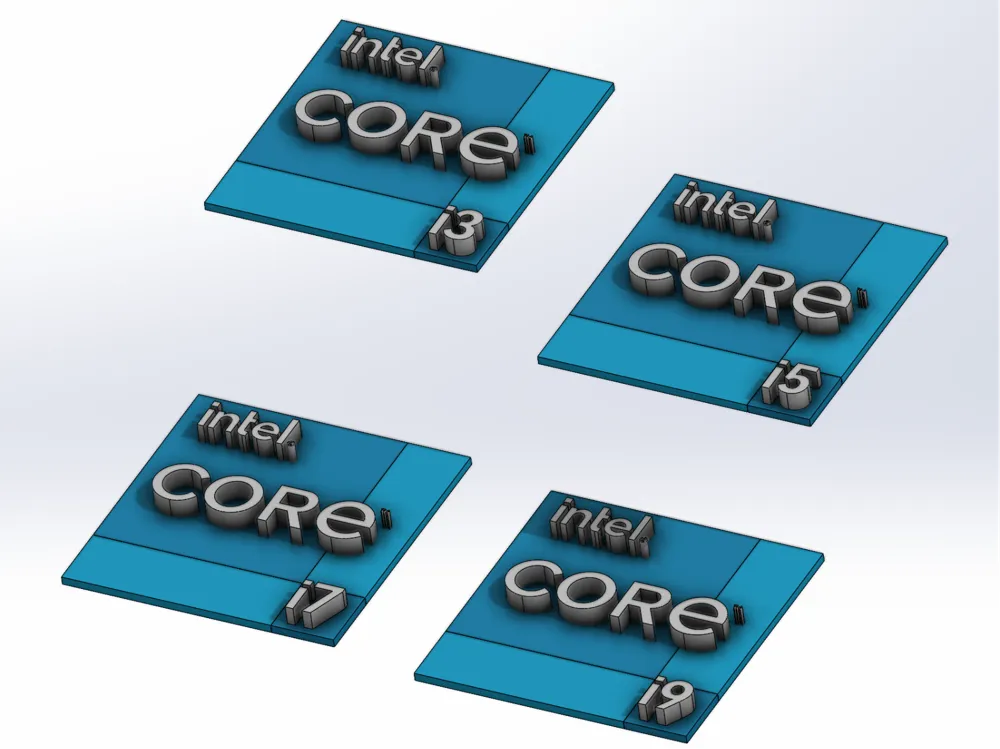 Intel Core Logos by Amal_1079 MakerWorld: Download Free 3D Models