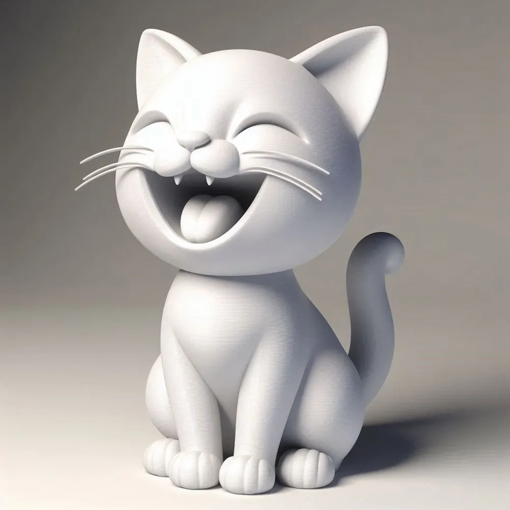 Laughing Cat - 3D Printed Full-Figure Statue by AStoryTeller MakerWorld ...