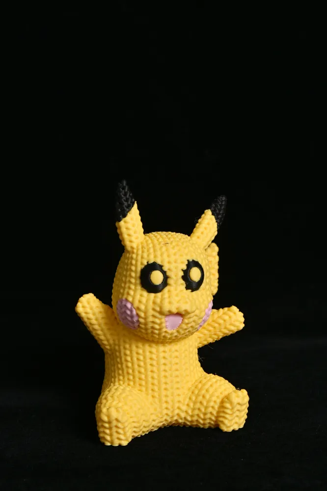 Knitted Pikachu by Hatya MakerWorld: Download Free 3D Models