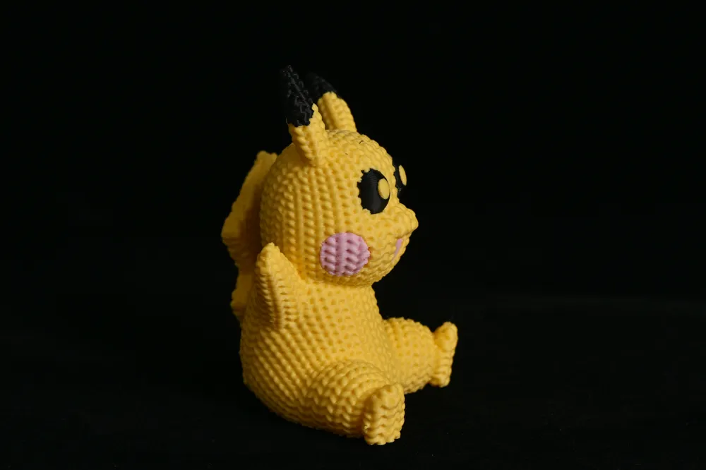 Knitted Pikachu by Hatya MakerWorld: Download Free 3D Models