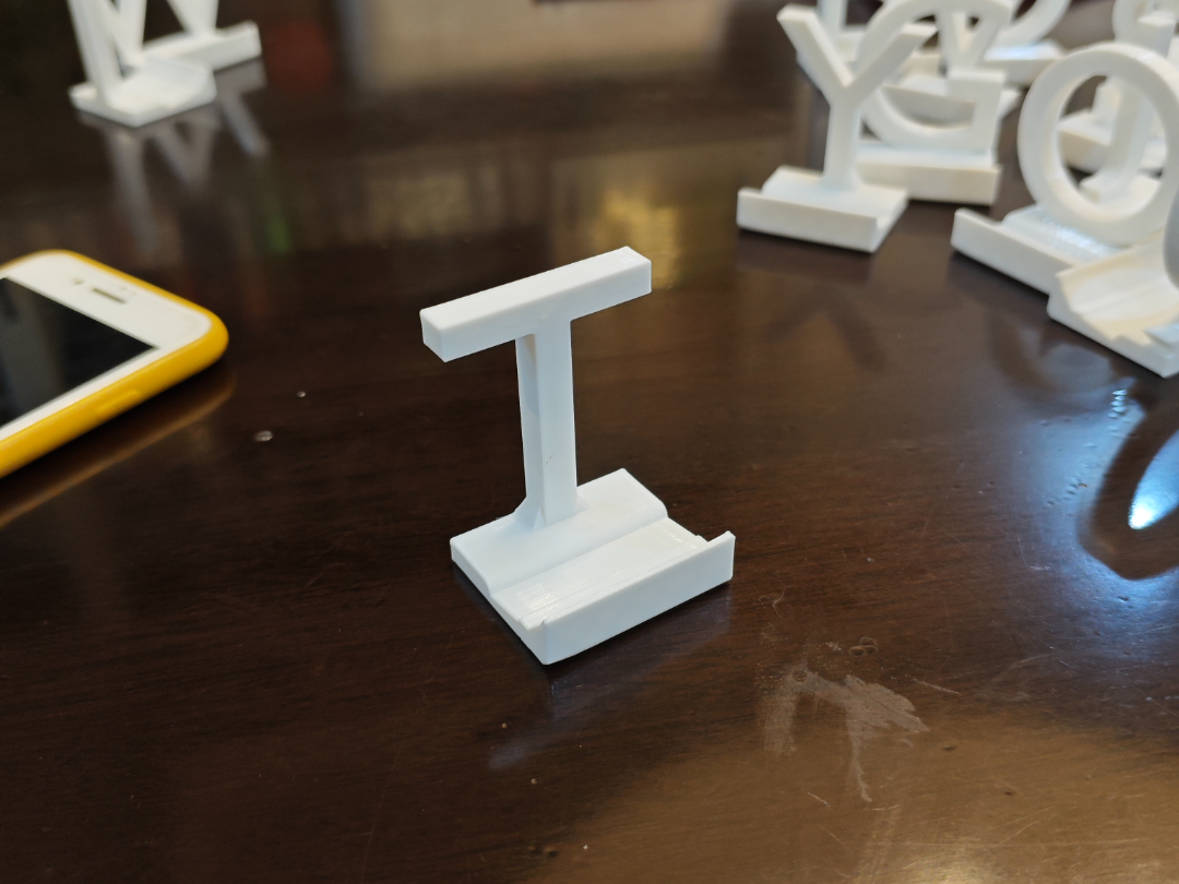 Minimalist Phone Stand Landscape Portrait Letter T Print in Place no ...