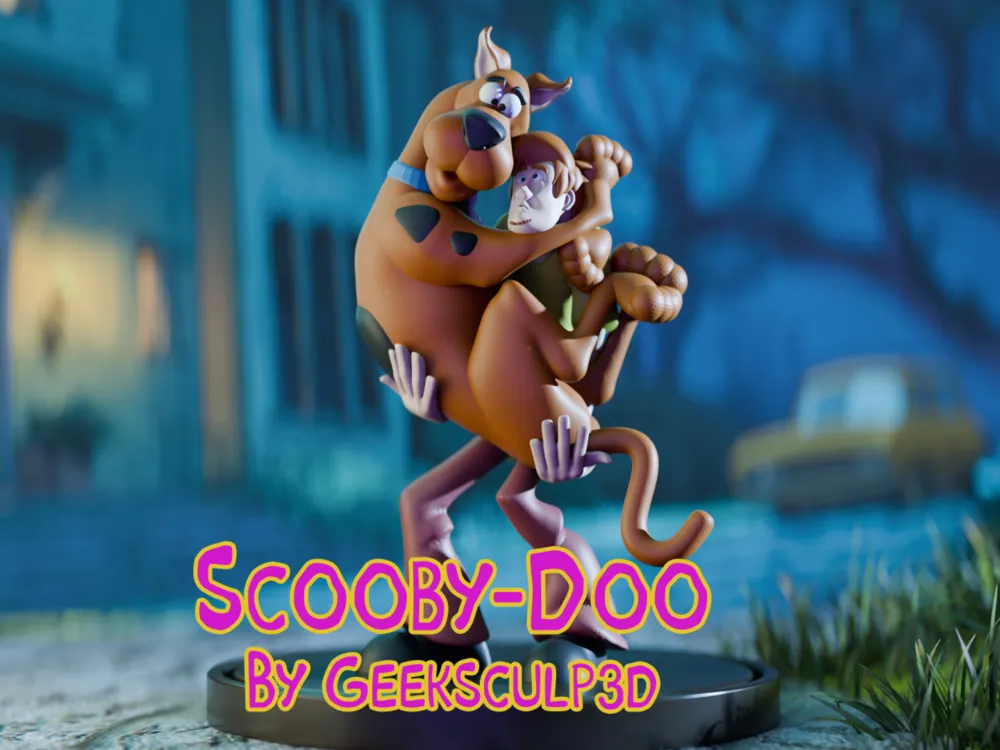 Scooby-Doo and Shaggy Collectible Fan Art Figurine by GeekSculpt3D ...