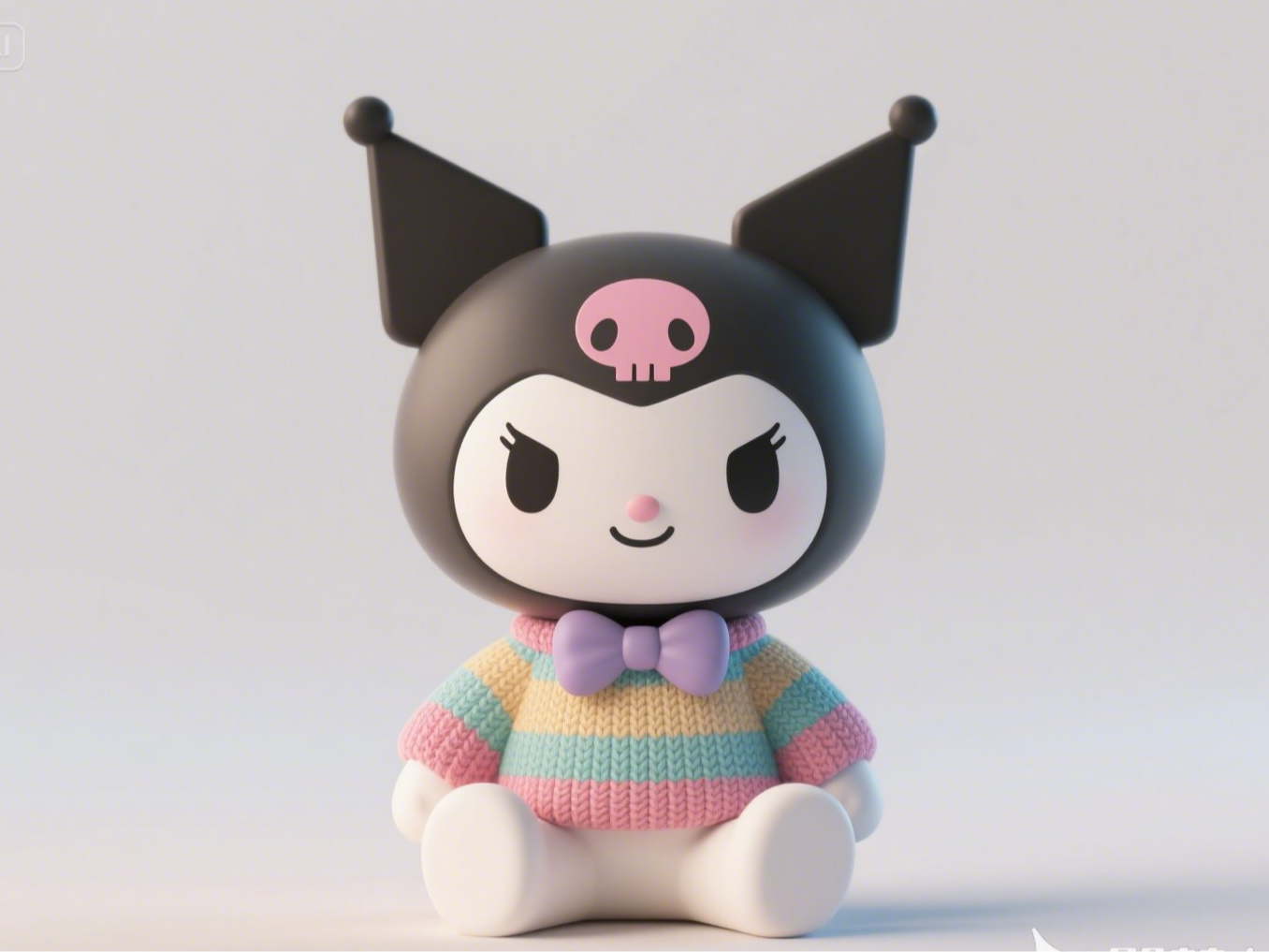 Kuromi in a colorful sweater, direct hand-painting version by 我是大好人 ...