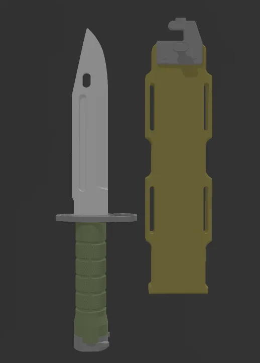 M9 Bayonet with sheath/scabbard - Free 3D Print Model - MakerWorld