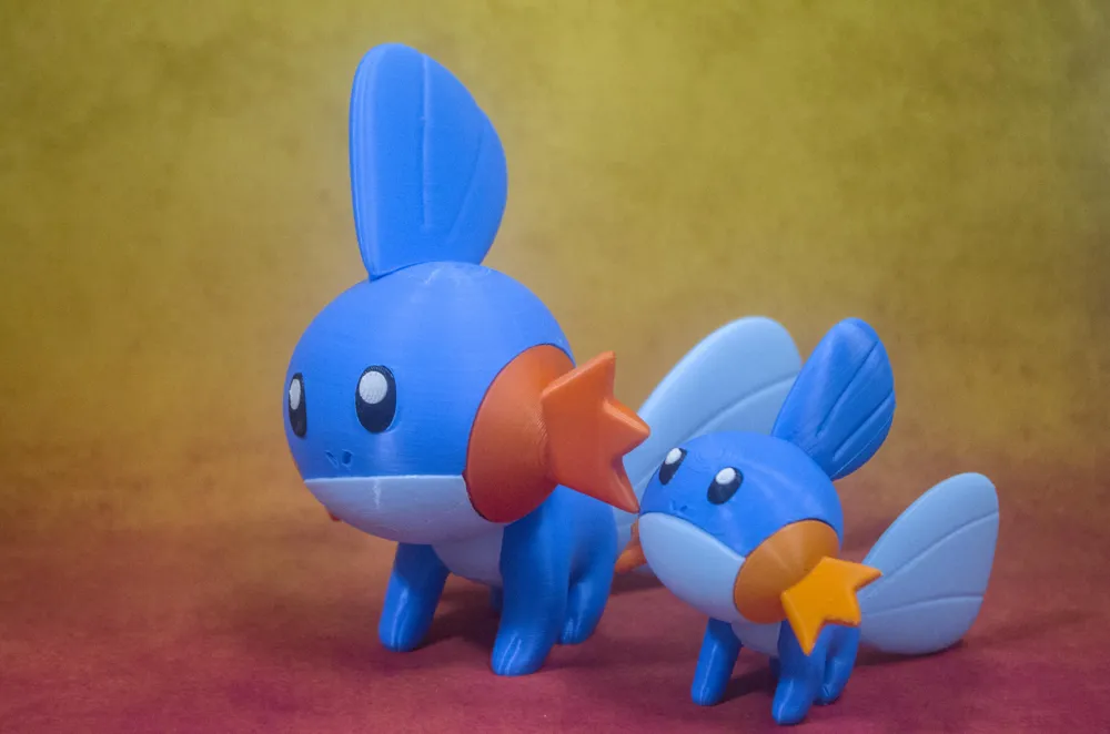 No AMS multi-part assembly required, Mudkip with a cute tilted head by ...