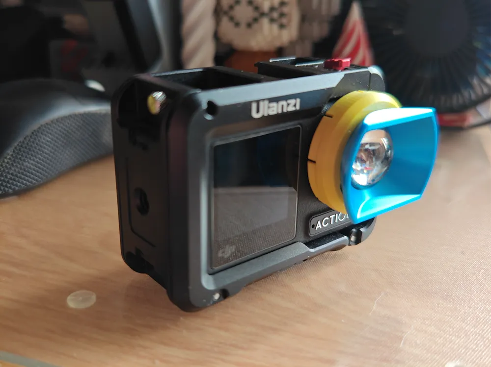 DIY DJI Action 3/4/5 Pro Universal Macro Lens by kfarnoldMakerWorld ...