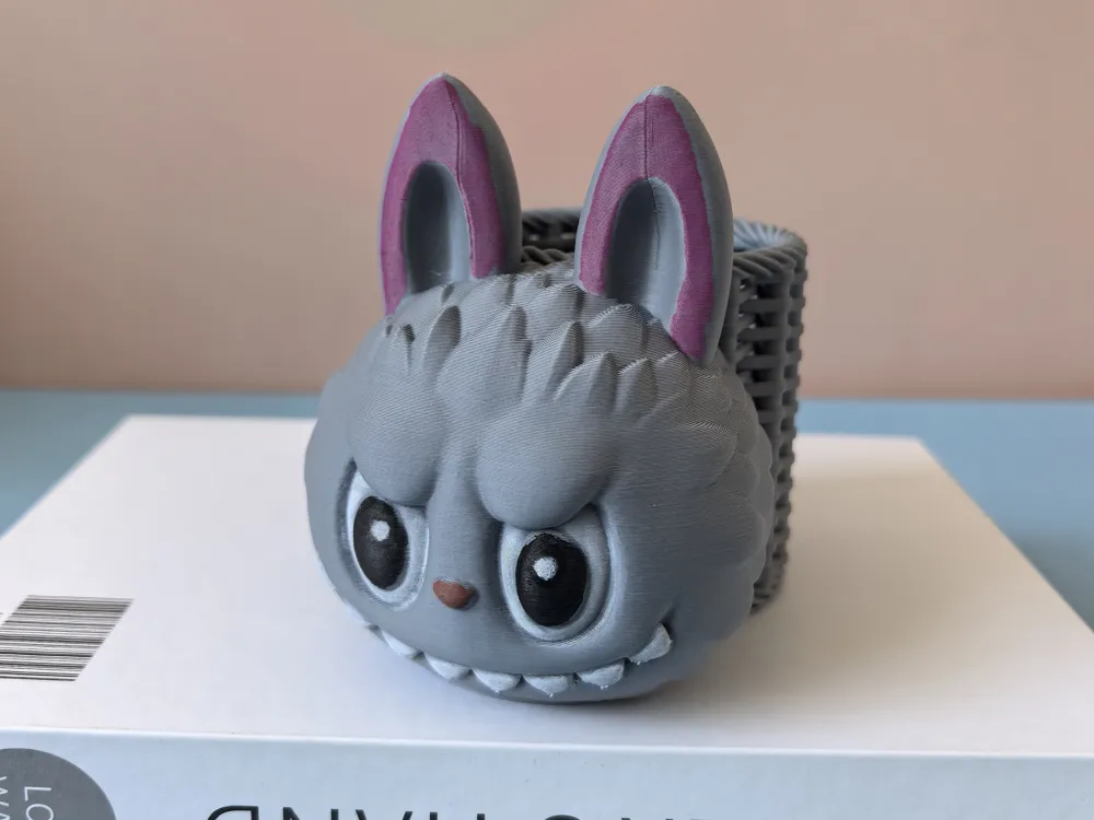 Labubu Big Head Pen Holder Print in Place Labubu Pen Holder Decor by ...