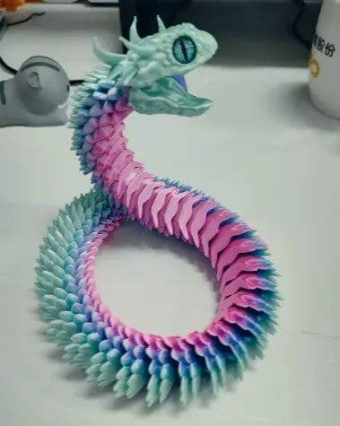 Fanged Viper - Print-in-Place Articulated Version, Head Rotates, Jaw ...