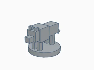 lobo de Minecraft por eric MakerWorld: Descarga Modelos 3D Gratuitos