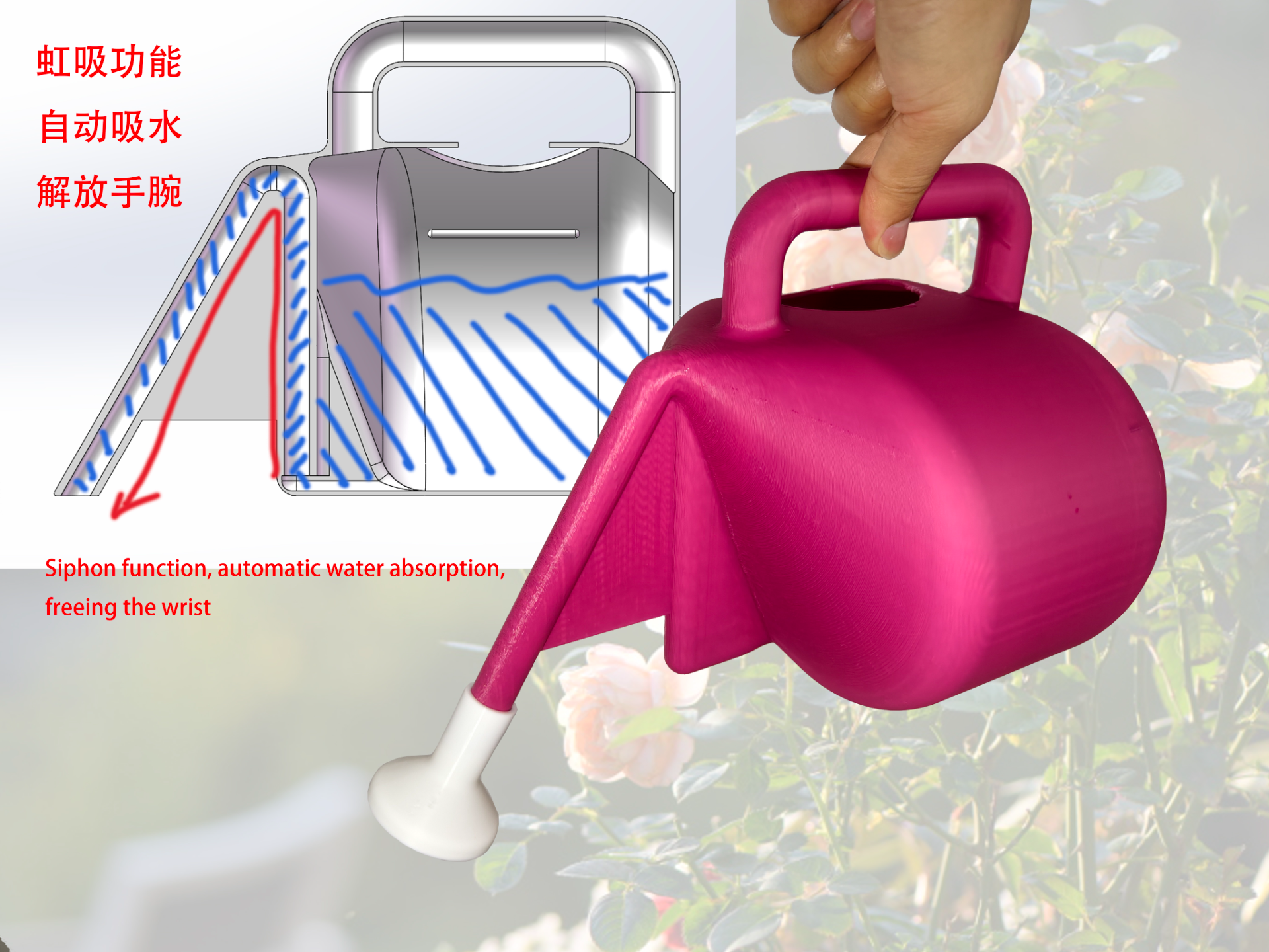 A siphon watering can that frees your wrist. by 鄧世傑 MakerWorld ...