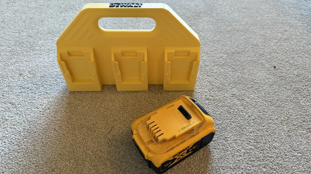 DeWalt Battery Caddy for 6 18V XR Batteries - Free 3D Print Model ...