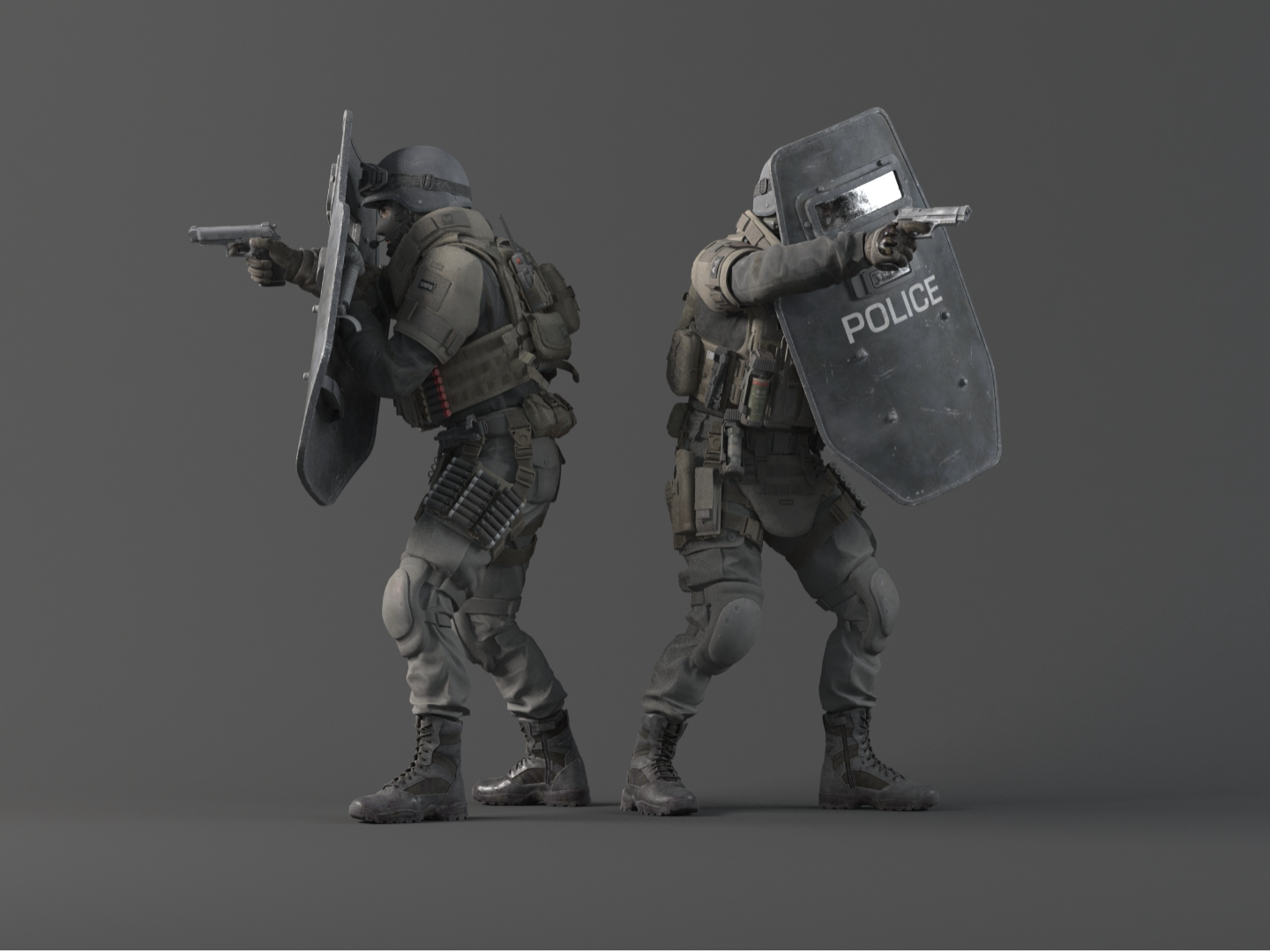 Special Forces Soldier Combination Shield SWAT by 天天向上 MakerWorld ...