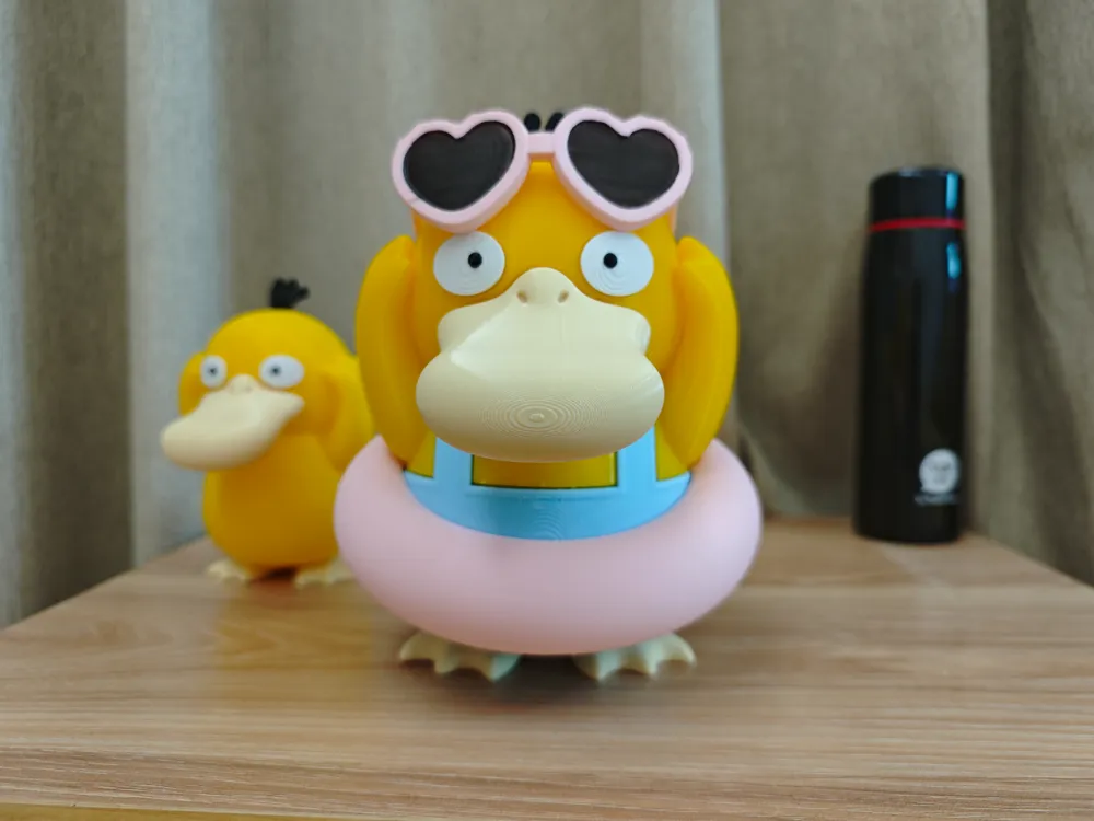 Pokemon—Psyduck (Beach Vacation Version) - Free 3D Print Model - MakerWorld